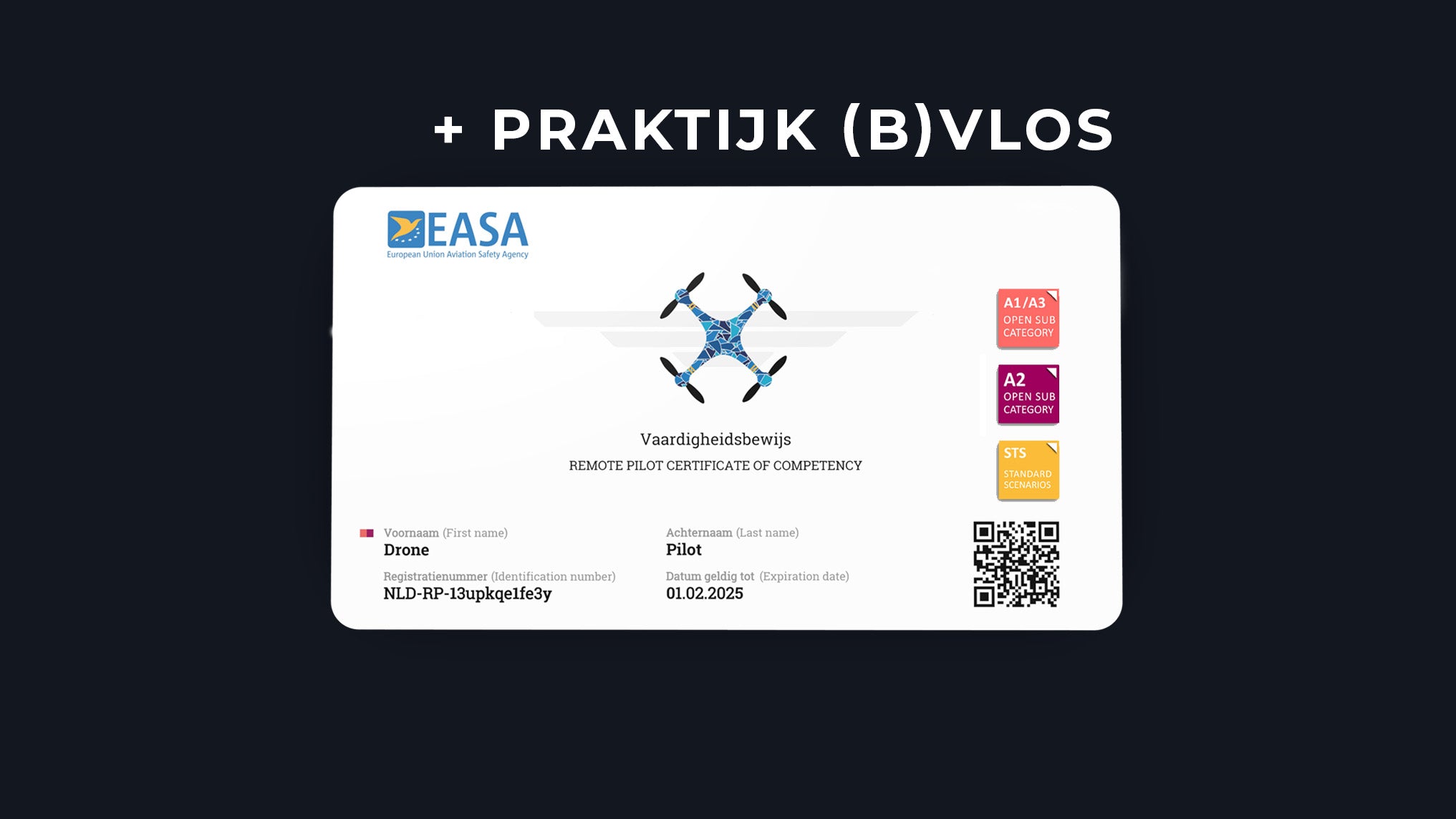 Basisopleiding specifieke categorie met (B)VLOS praktijk • Drone Class